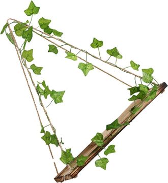 Lurrose H&auml;ngeregal Schwingend aus Kunst Efeu Vintage Wanddeko f&uuml;r Wohnzimmer B&uuml;ro und Badezimmer Rustikales Aufbewahrungsregal f&uuml;r Pflanzen und Dekoration