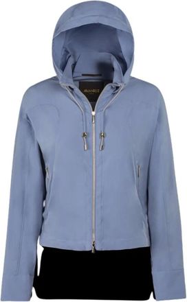 Moorer Femme, Vestes, Bleu, Taille: 34 FR Crop Jacket