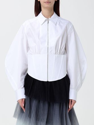 Karl Lagerfeld Slim-Fit-Bustier-Hemd aus Bio-Baumwolle mit Rei&szlig;verschluss