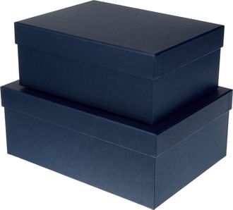 R&ouml;ssler Selection Papier 13491453900 - S.O.H.O. Boxline 2er Kartonage, rechteckig, Navy