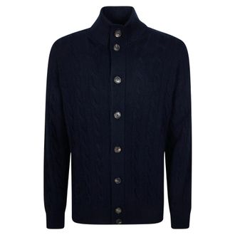 FILIPPO DE LAURENTIIS Bomber Treccia - Homme - Pulls - Bleu - Taille: M