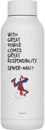 Quokka Solid X Disney Thermosflasche aus Edelstahl, doppelwandig, Spider-Man Great Power