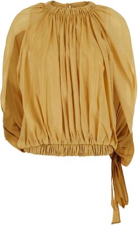 Semicouture Femme, Blouses et Chemises, Jaune, Taille: 38 FR Haut en mousseline de coton