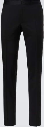 Canali Pantalon de costume en laine et mohair