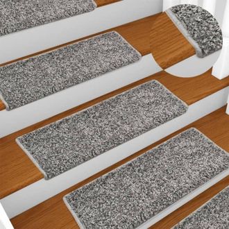 vidaXL Stufenmatten 10 Stk. 65x21x4 cm Grau Rechteckiger Rand Vidaxl