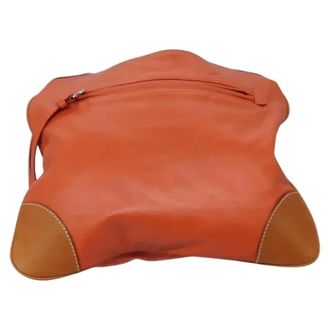 Burberry Sac bandouli&egrave;re en daim Pre-owned - Femme - Pre-owned - Orange - Taille: ONE Size