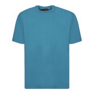 Dell'Oglio T-Shirt mit Rundhalsausschnitt - - Tops - Herren - Blau - 2XL