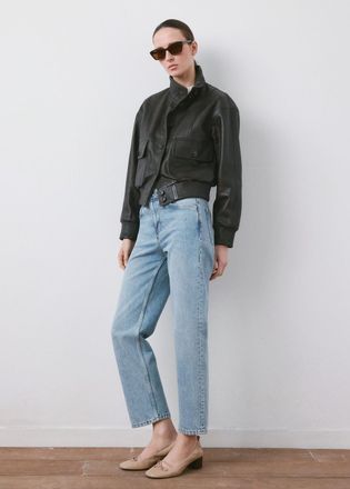 Mango Jean droit taille normale bleu moyen - Femme - 32 - MANGO