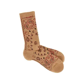 Alanui Cotton-blend socks with Bandana motif Woman One Size