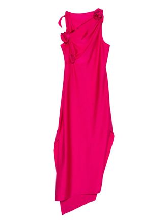 Coperni robe asymétrique à fleurs - Rose