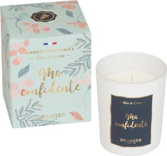 Draeger DRAEGER PARIS - Bougie Cadeau blanche Parfum&eacute;e R&ecirc;ve de coton Ma Confidente - Id&eacute;e Cadeau Amiti&eacute;, Confidente, Anniversaire - Made in France - 100% Cire