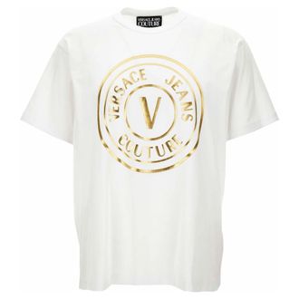 Versace Jeans Couture T-Shirts und Polos - - Tops - Herren - Wei&szlig; - M