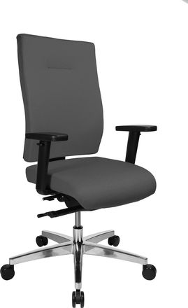 Topstar Sitness 70 Komfort B&uuml;rostuhl, Schreibtischstuhl, Sitzneige- und Sitztiefenverstellung (inkl. h&ouml;henverstellbare Armlehnen) Stoffbezug anthrazit