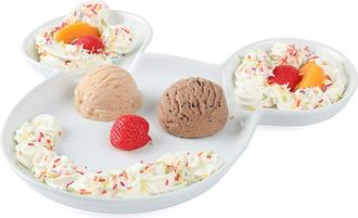 Holst Porzellan KID 001 FA1 Kinder-Eisplatte 28 x 25 cm Maus, weiß, 25 x 28 x 2.5 cm, Porzellan