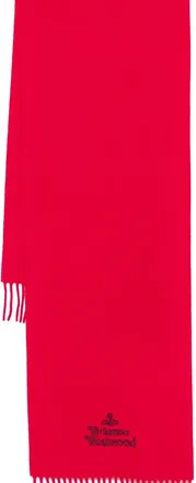 Vivienne Westwood Wool with Logo Embroidery Scarf - Red
