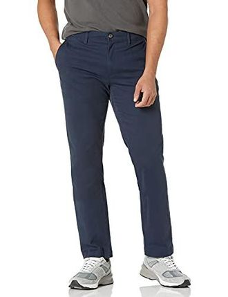 Amazon Essentials Pantalon chino extensible, style décontracté, coupe slim Homme, Bleu Marine Foncé, 36W / 34L