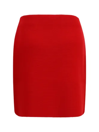 Fabiana Filippi Womens Wool Skirt Rosso Merino Ovis Aries