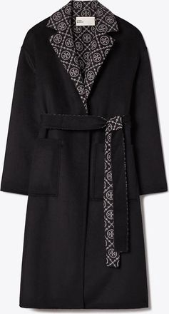 Tory Burch Wickelmantel aus Wolle mit T-Monogramm