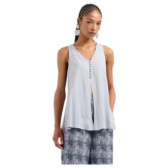 Emporio Armani &Auml;rmellose Lisa Bluse - - Tops - Damen - Grau - XS