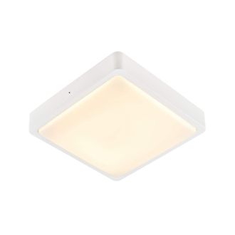 SLV AINOS SQUARE, Outdoor LED Wand- und Deckenaufbauleuchte wei&szlig; CCT switch 3000/4000K