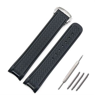 Generic F&uuml;r Hippocampus 300 AT150 8900 Meter Marine Rubber Butterfly Buckle Uhrenarmband 20 mm Silikonarmband