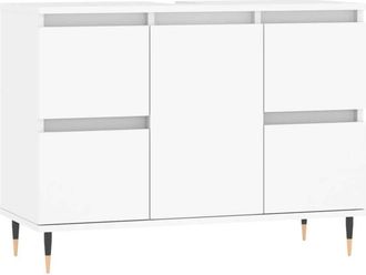 vidaXL Badschrank Wei&szlig; 80x33x60 cm Holzwerkstoff Vidaxl