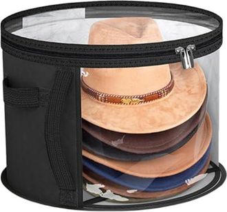 Generic Boîte De Rangement Pour Chapeaux - Contenant Transparent Pour Chapeaux, Boîte De Rangement Pliable Pour Chapeaux | Sac De Rangement Pour Chapeaux, Étu