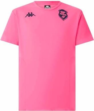 Kappa T-Shirt Rugby Stade Fran&ccedil;ais Paris Rose pour Adulte (FR/ES, Alpha/Lettres, TG, Taille Normale, Taille Normale, Rose)