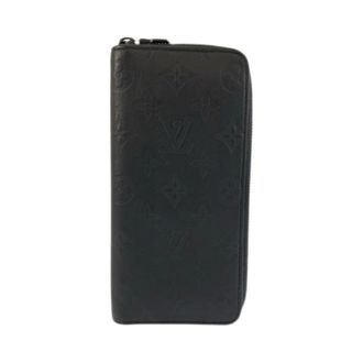 Louis Vuitton Portefeuille Zippy Vertical Monogram Shadow Long Wallet doccasion - Homme - Pre-owned - Noir - Taille: ONE Size