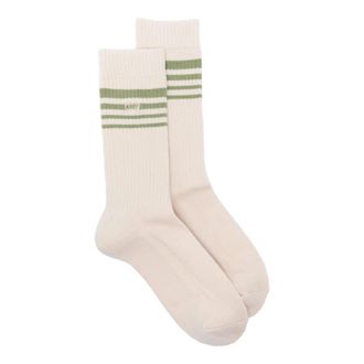 Autry unisex, Sport, Beige, Taille: M Stripes Detail Socks