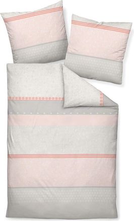 Janine Design Feinbiber Bettw&auml;sche Davos 65020-01 1 Bettbezug 135 x 200 cm + 1 Kissenbezug 80 x 80 cm