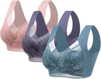 Generic Soutien-gorge en dentelle pour femme confortable anti-affaissement grande taille soutien-gorge de correction de sport soutien-gorge avec trou de serru
