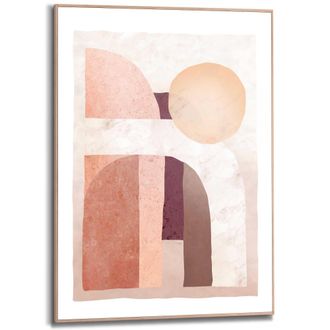 Reinders Gerahmtes Bild, Abstrakt Landschaft, Wohnzimmer, Bilder, Wanddeko, Room Decor, MDF, Beige, 70x50cm