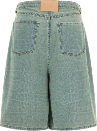Nude Bermuda Shorts - Green