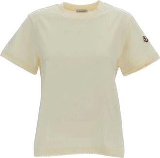 Moncler Femme, Tops, Jaune, Taille: 38 FR Classic Cotton Crewneck Tee
