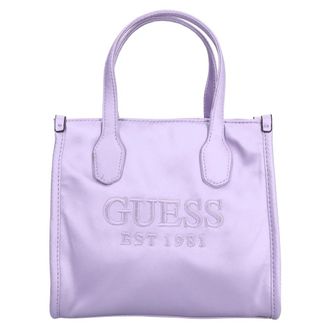 Guess Silvana Satin Mini Tote - - Bags - Damen - Lila - ONE SIZE