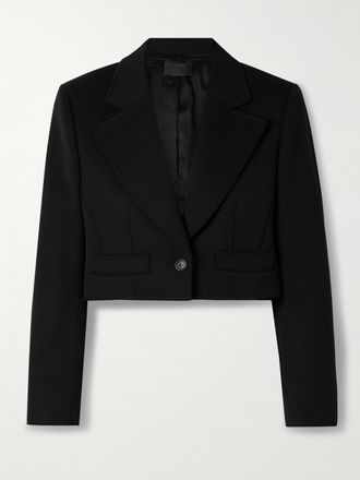 Nili Lotan Belino Verk&uuml;rzter Blazer Aus Woll-twill - Schwarz