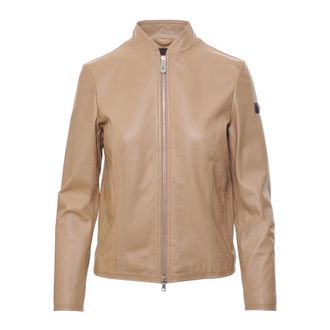 Peuterey Femme, Vestes, Beige, Taille: 36 FR Lover Leather Jacket