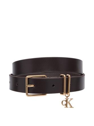 Calvin Klein G&uuml;rtel Monogram Charm Keeper Belt 25Mm LV04F7086G Dunkelbraun
