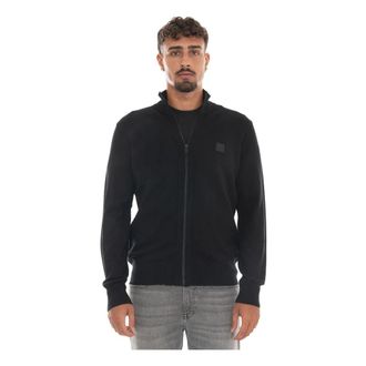 HUGO BOSS Kanozip Zip Cardigan - - Knitwear - Herren - Schwarzk - S