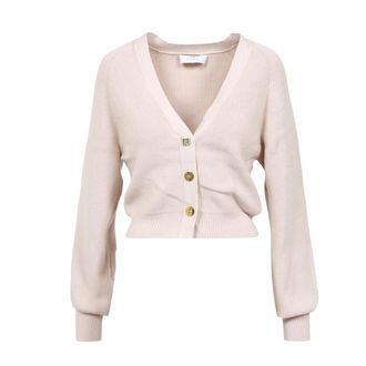 Kaos Kaos, Femme, Pulls, Rose, Taille: 40 FR Pull avec Strass Col en V