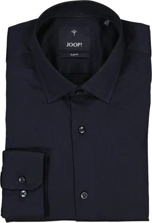 Joop Herren Hemd blau Baumwoll-Stretch