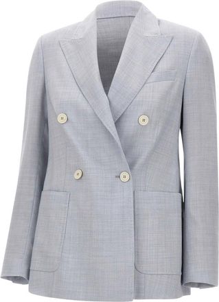 Eleventy Femme, Vestes, Gris, Taille: 40 FR Blazers