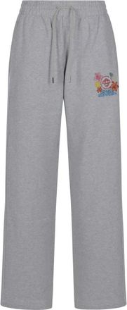 Casablanca Femme, Pantalons, Gris, Taille: 40 FR Pantalon de surv&ecirc;tement court brod&eacute;