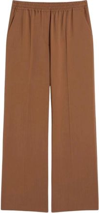Max Mara Femme, Pantalons, Brun, Taille: 38 FR Wide Pantalons