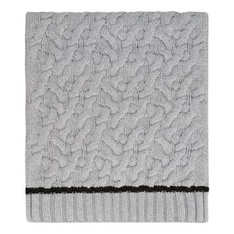 Malo Luxuri&ouml;ser Cable-Knit Cashmere Schal - - Accessories - Herren - Grau - ONE SIZE