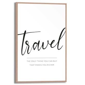 Reinders Gerahmtes Bild, Reisen, Home Office, Bilder, Wanddeko, Room Decor, MDF, Schwarz-Wei&szlig;, 30 x 20