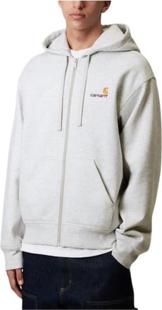 Carhartt Work in Progress Homme, Sweatshirts et sweats &agrave; capuche, Gris, Taille: XL Hooded American Script Jacket