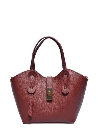 Anna Luchini Rot & Weinfarbet Rindsledertasche