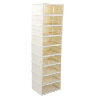 Generic Schuhbeh&auml;lter, Stapelbarer, Staubdichter, Faltbarer Schuhaufbewahrungsbeh&auml;lter, Zweireihig, Vielseitig Einsetzbar, Platzsparend f&uuml;r den Schrank f&uuml;r Kl